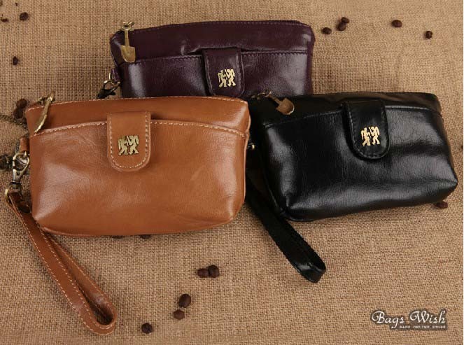 Fine leather purse, genuine leather wallet - BagsWish